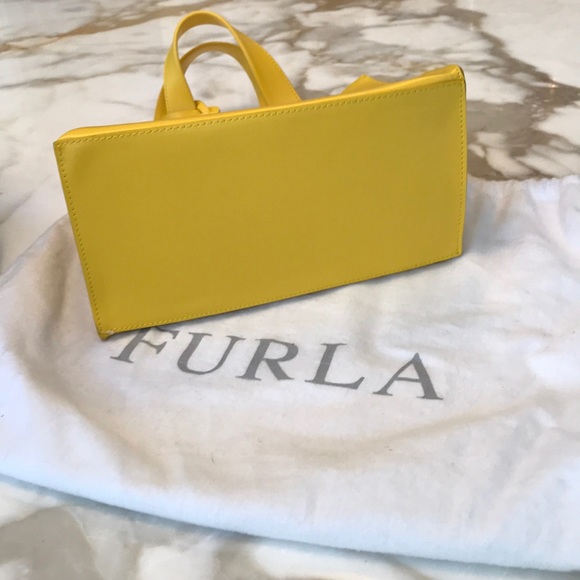 Furla | Bags | Furla Vintage Yellow Handbag With Dust Bag | Poshmark
